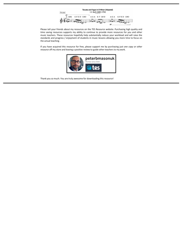 Toccata and Fugue in D Minor (Bach) Adapted for Classroom Keyboard ...