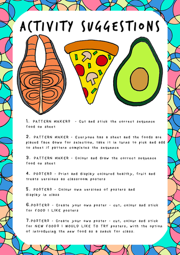 Healthy Eating FOOD | Patterns (7 Activities) 3 LESSONS | Teaching ...