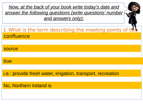 KS3 Geography Rivers lessons 2: How does water flow into rivers ...