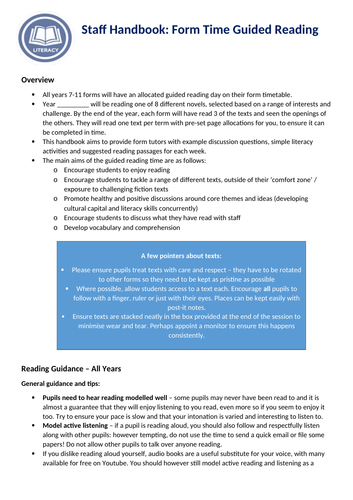 Guided Reading activities - literacy boost, years 7-11. Includes PPTs ...