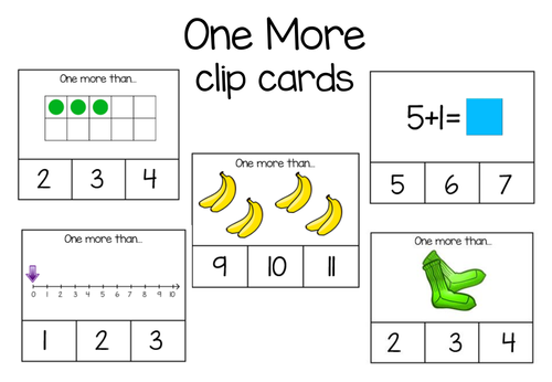 One more clip cards | Teaching Resources
