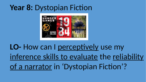 Year 8 Dystopian Fiction | Teaching Resources