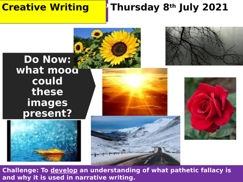 Creative Writing using Pathetic Fallacy | Teaching Resources