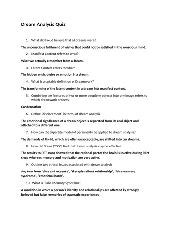 Therapies and Assumptions, Complete Retrieval Practice Activity and ...
