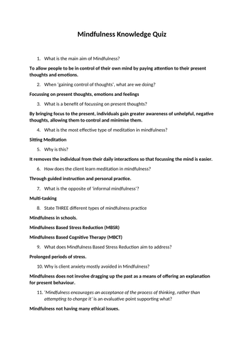Therapies and Assumptions, Complete Retrieval Practice Activity and ...