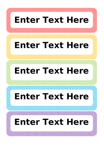 Colourful Tray Labels | Teaching Resources