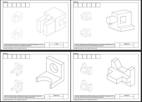 Technical Drawing and Graphics - Set 2 "Rendering" | Teaching Resources