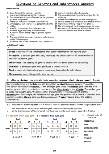 Genetics and Inheritance | Teaching Resources