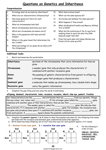 Genetics and Inheritance | Teaching Resources