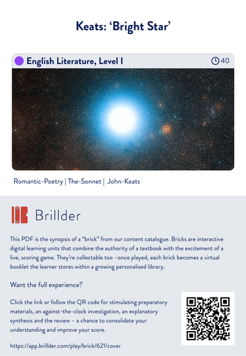Keats: ‘Bright Star’ | Teaching Resources