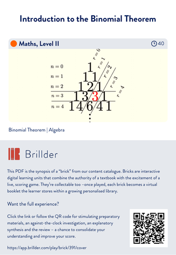 Introduction to the Binomial Theorem | Teaching Resources