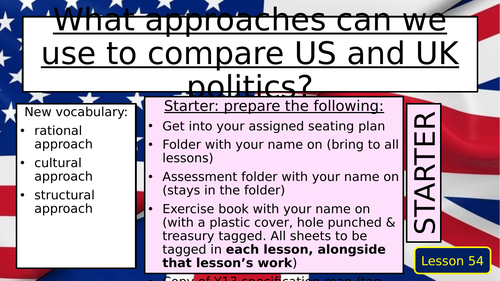 Edexcel A Level USA Politics Lesson 1 (Comparative Politics) | Teaching ...