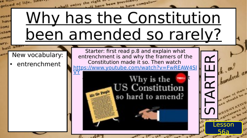Edexcel A Level USA Politics Lessons 4-6 (The Amendment Process ...