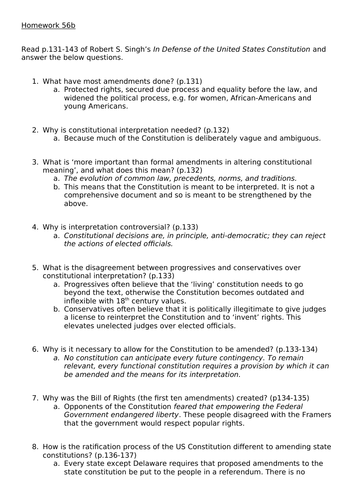 Edexcel A Level USA Politics Lessons 4-6 (The Amendment Process ...