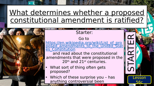 Edexcel A Level USA Politics Lessons 4-6 (The Amendment Process ...
