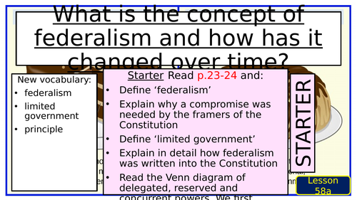 Edexcel A Level USA Politics Lessons 10-11 (Federalism) | Teaching ...