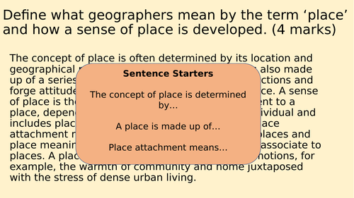 AQA A Level Changing Places - L3 Representations of Place (Lesson and ...