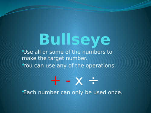 Bullseye - exciting mental maths/morning activity | Teaching Resources