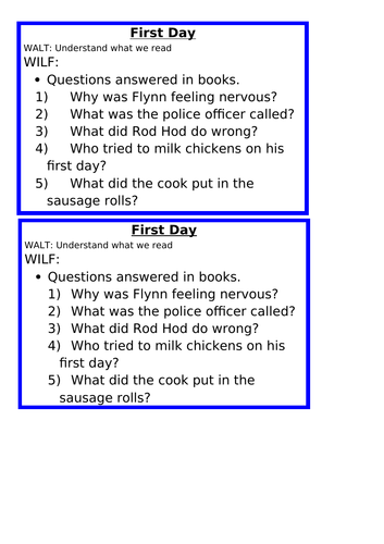 Reading Activites Big Cat Orange Level Teaching Resources
