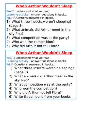 Reading Activites Big Cat Orange Level Teaching Resources