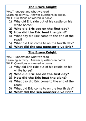 Reading Activites Big Cat Orange Level Teaching Resources