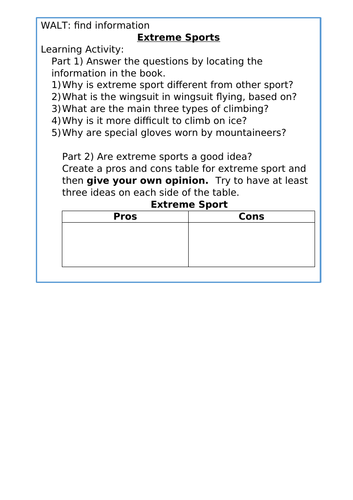 Reading Activities - Big Cat: Ruby Level | Teaching Resources