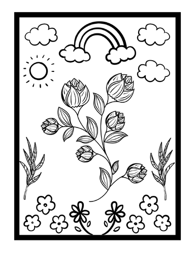 Adorable Flowers Colouring Pages For kids, Flowers & Garden Colouring ...