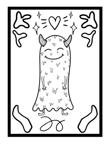 Funny Monsters Coloring Pages For kids, Adorable Monsters Coloring ...