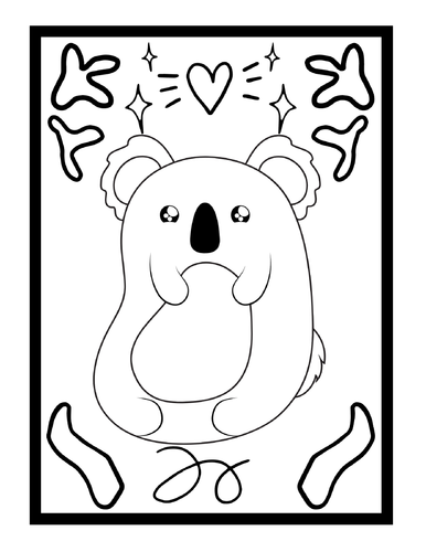 Adorable Baby Animals Coloring Pages For kids, Funny Animals Coloring ...