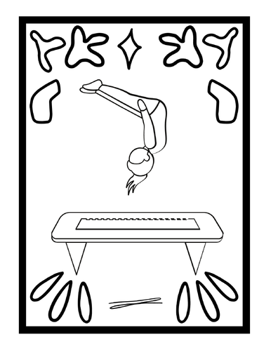 Happy Gymnastics Coloring Pages For kids, Gymnastic Coloring Sheets PDF ...
