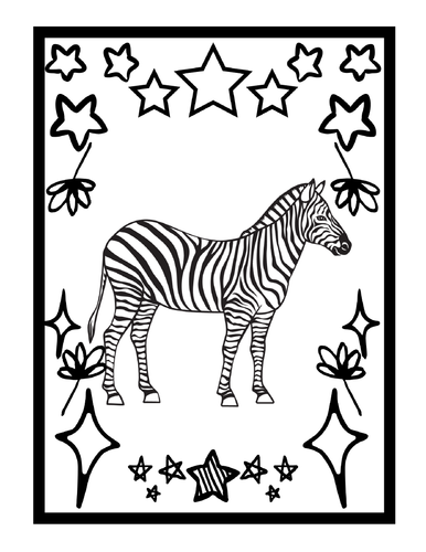 Zebra Colouring Pages For Kids, Colouring Sheets PDF, Wildlife Animals ...