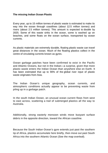 Ocean currents, Ocean gyres, Ocean garbage patches, Movement of ocean ...