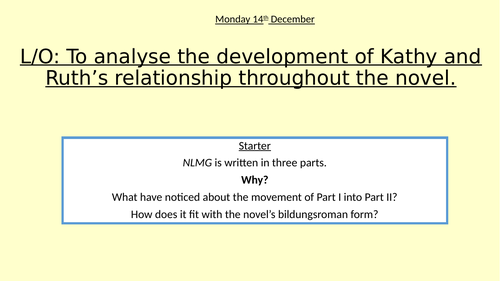 Never Let Me Go - Lessons + Revision Series | Teaching Resources