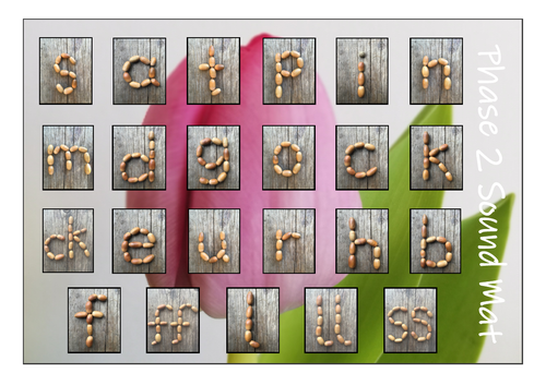 Phase 2 phonics graphemes made with nature | Teaching Resources