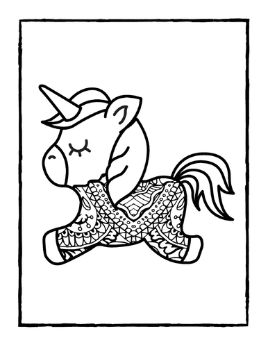 Unicorn Mandala Colouring Pages, Sheets PDF, Cool Unicorn Printable ...