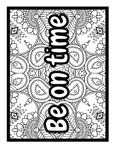 Classroom Rules Mandala In The Background, Printable Pages, Word Walls ...