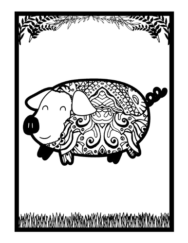 Farm Animals Mandala Colouring Pages For kids, Colouring Sheets PDF ...