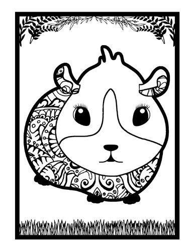 Hamsters & Mice Mandala Coloring Pages For Kids, Coloring Sheets PDF ...