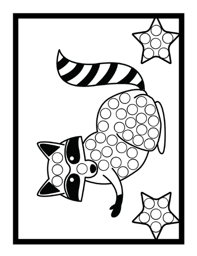 Wild Animals Dot Markers Coloring Pages For Kids, Coloring Sheets PDF ...