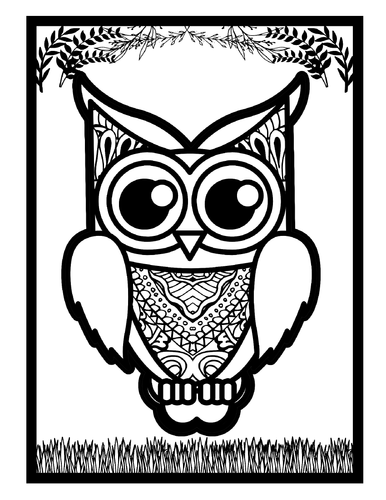 Owls, Birds And Hamsters Mandala Coloring Pages For Kids, Coloring ...
