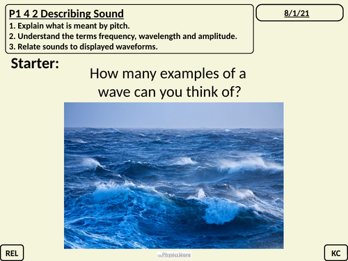 KS3 Physics AQA P1 4 2 Describing Sound | Teaching Resources