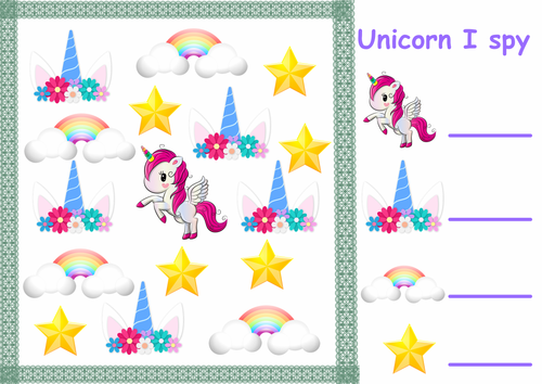 Unicorn/rainbow themed number sheets | Teaching Resources