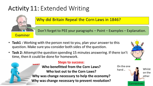 Card Sort - Repeal of the Corn Laws | Teaching Resources
