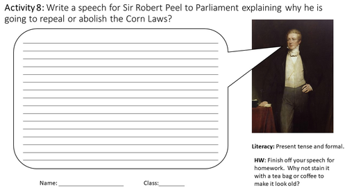 Card Sort - Repeal of the Corn Laws | Teaching Resources
