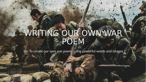 Writing war poetry | Teaching Resources