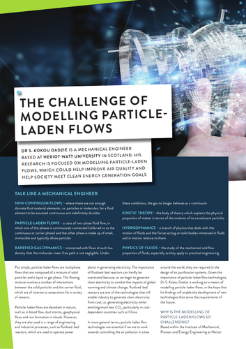 The challenge of modelling particle-laden flows | Teaching Resources