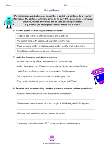 Parenthesis | Teaching Resources