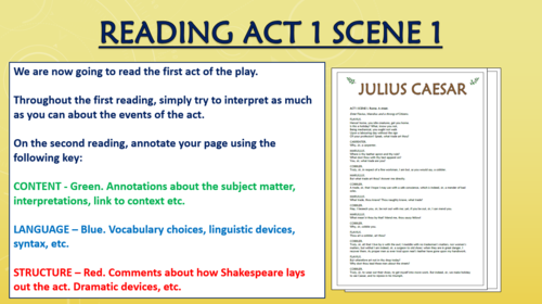 Julius Caesar - William Shakespeare - Act 1 Scene 1! | Teaching Resources