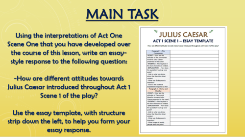 Julius Caesar - William Shakespeare - Act 1 Scene 1! | Teaching Resources
