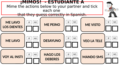 Spanish Charades and SuperMario Translation Challenge Game | Teaching ...